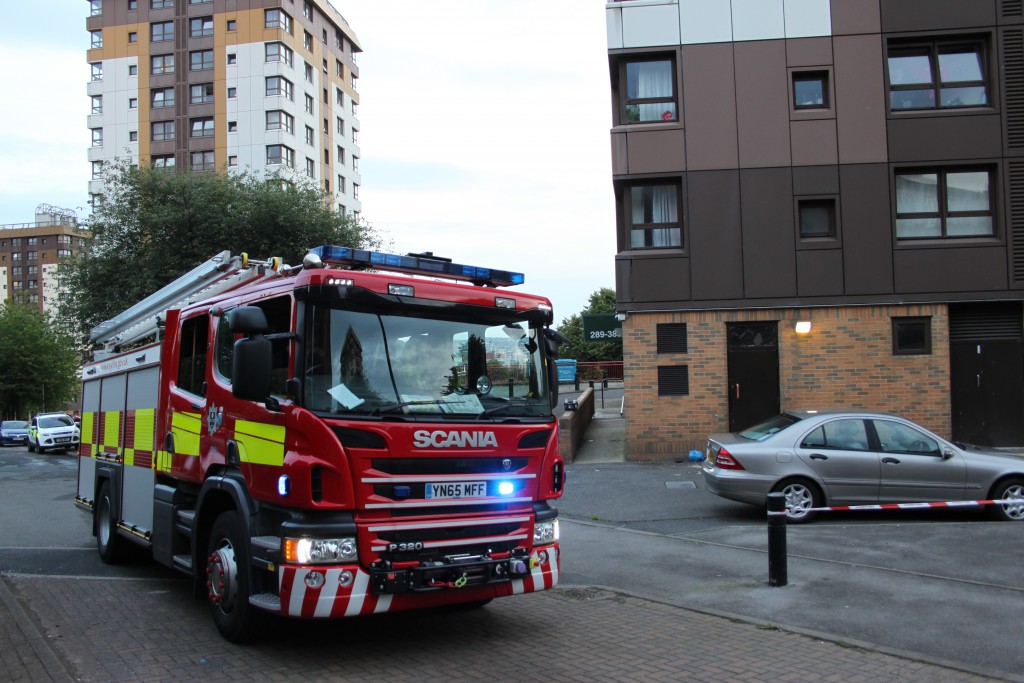 Firefighters tackle blaze at high rise building in Sheffield - South Yorkshire Fire and Rescue